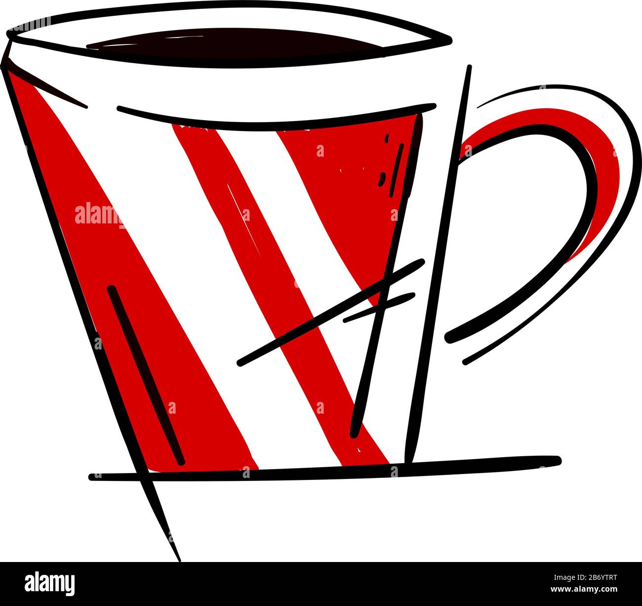 Red mug, illustration, vector on white background Stock Vector Image ...