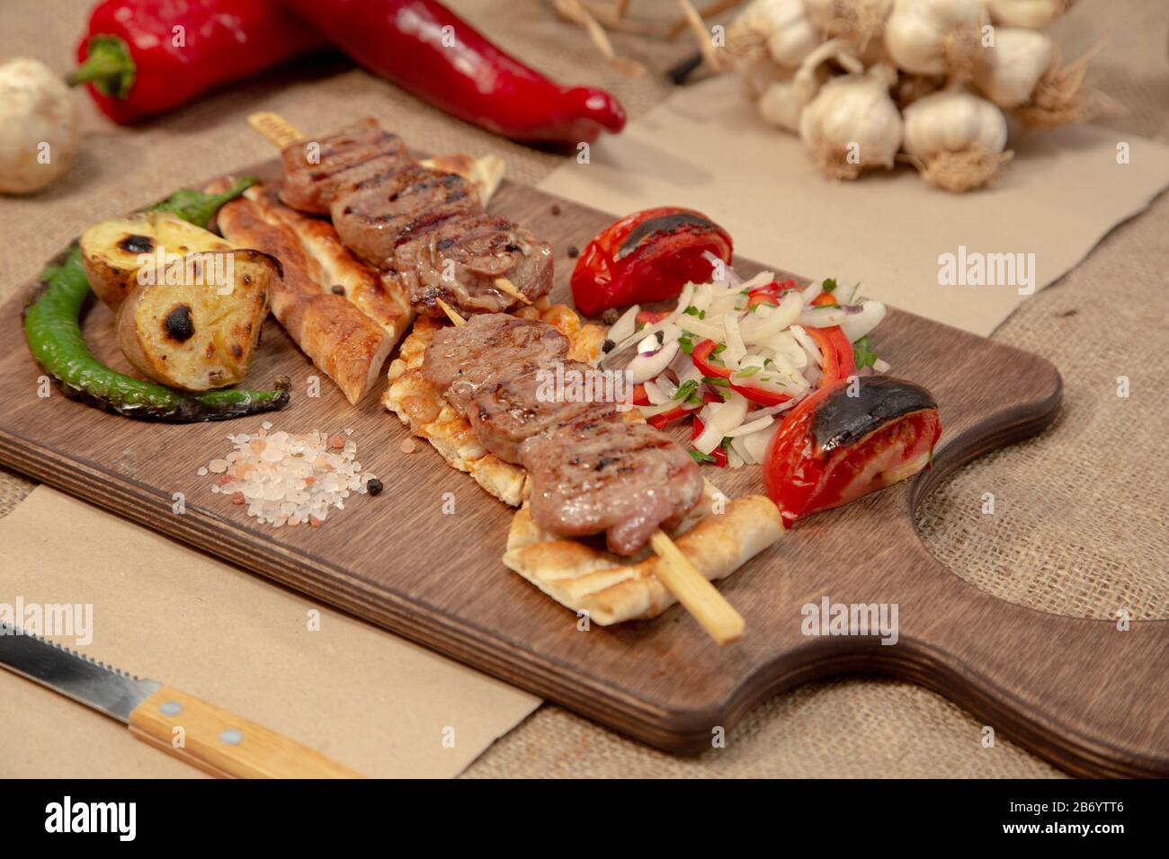 Food kebab from turkish cuisine Stock Photo - Alamy