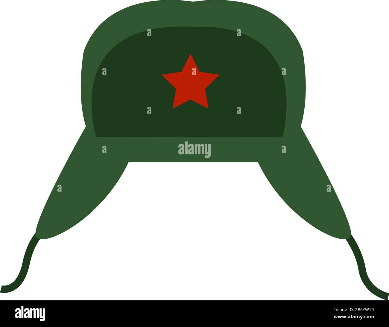 Red army hat, illustration, vector on white background Stock Vector ...