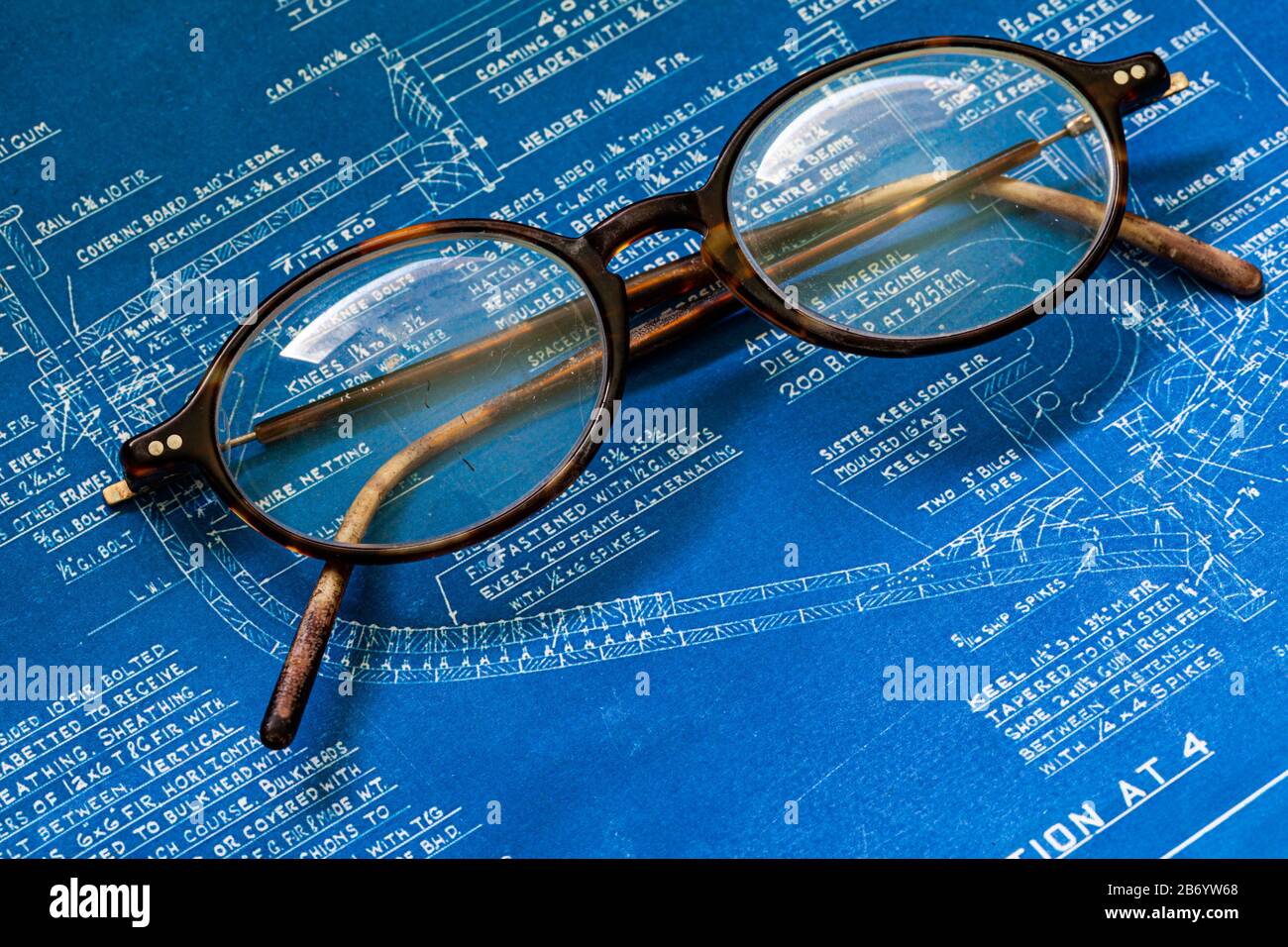 Old fashioned spectacles hi-res stock photography and images - Alamy