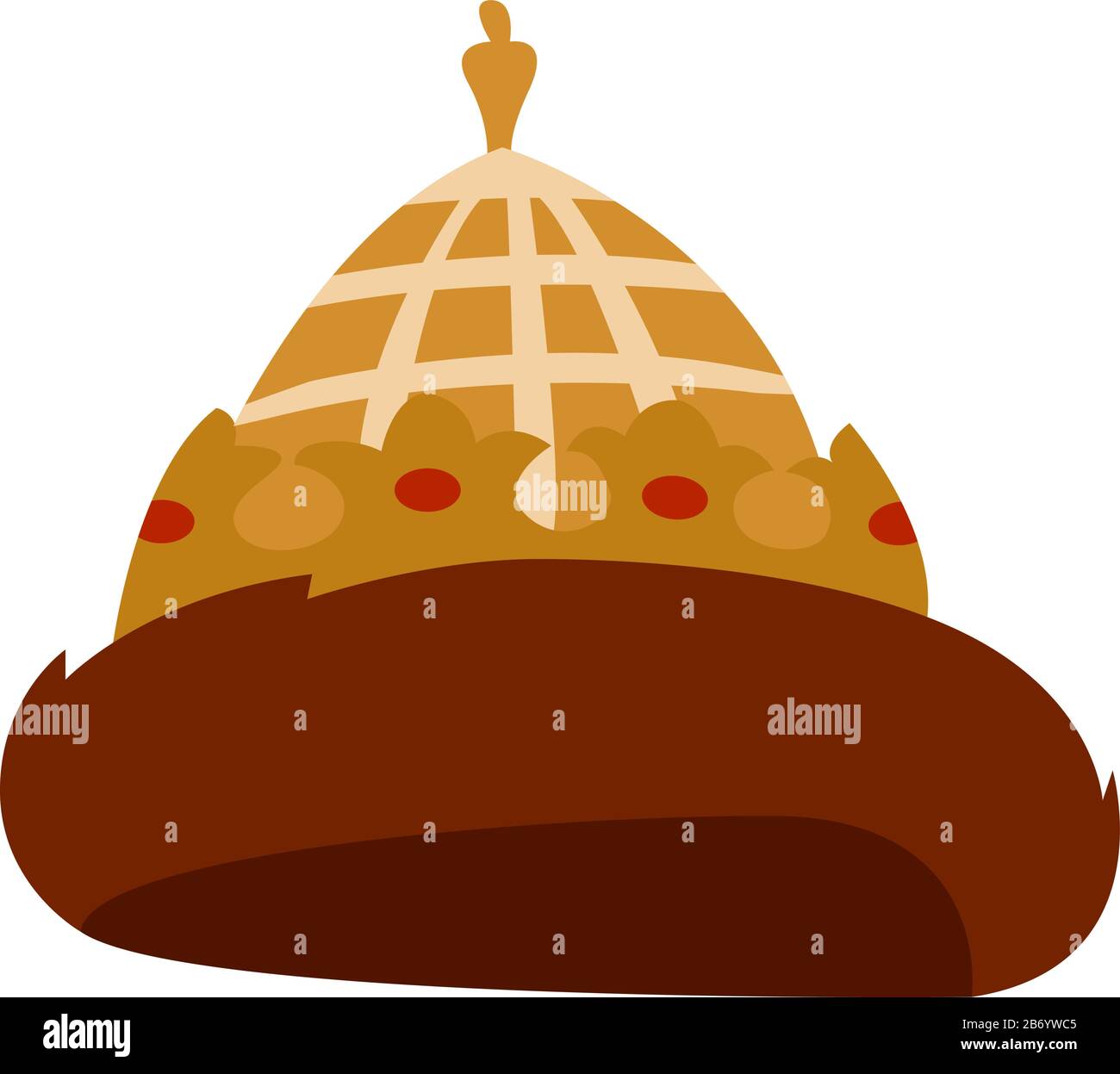 Royal hat, illustration, vector on white background Stock Vector Image ...