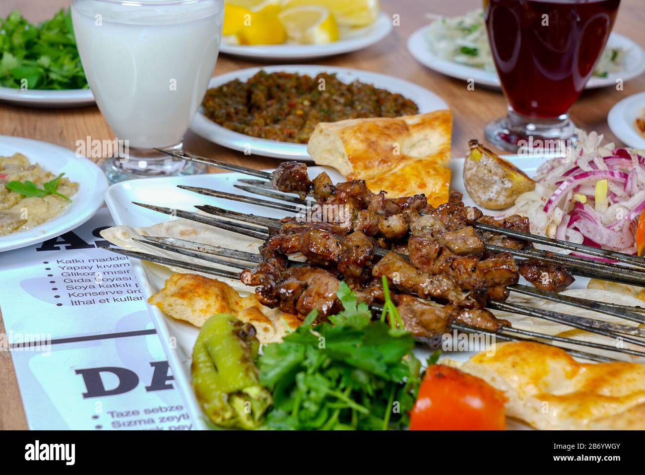 Food kebab from turkish cuisine Stock Photo - Alamy