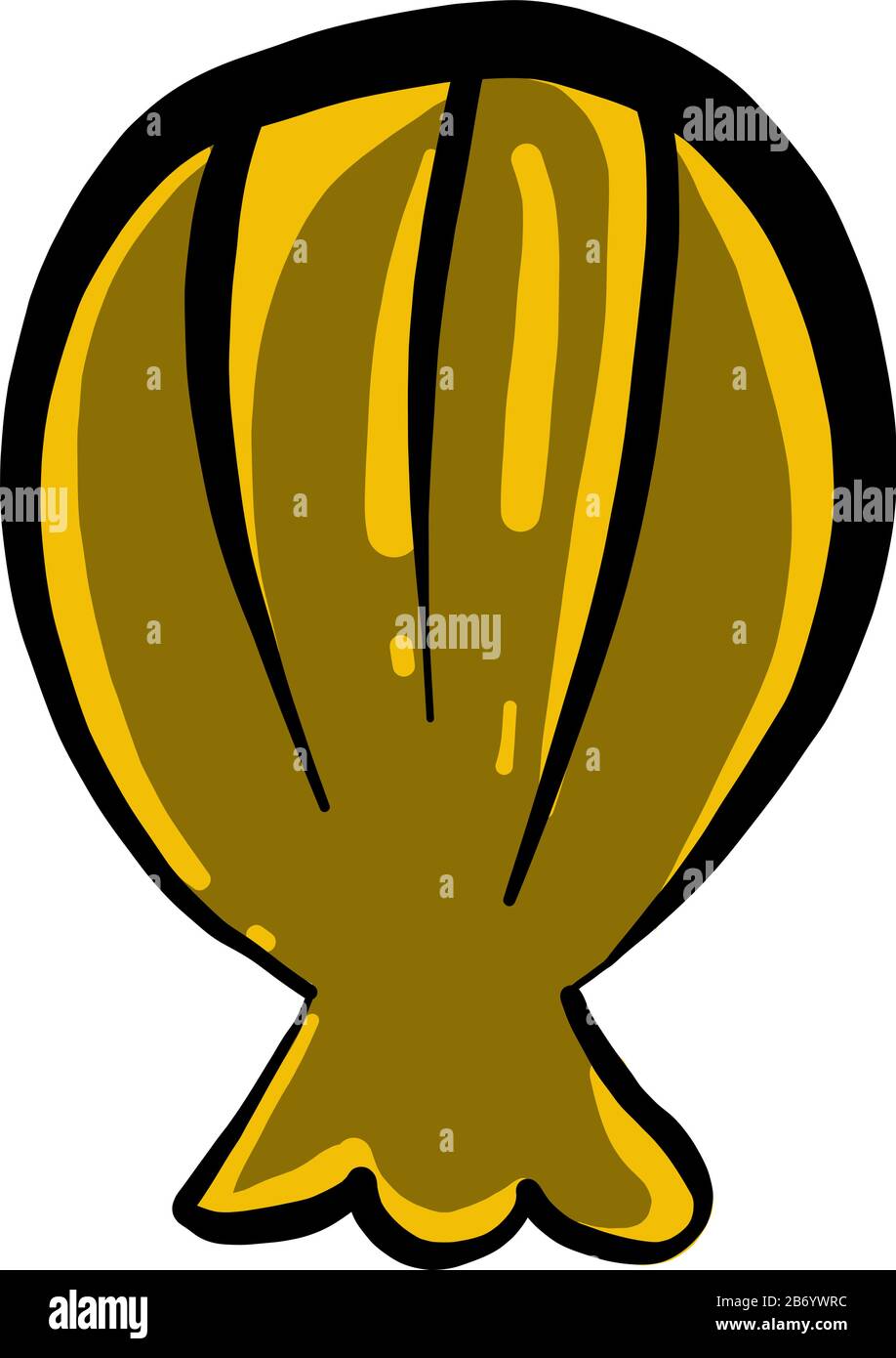 Brown seashell, illustration, vector on white background Stock Vector ...