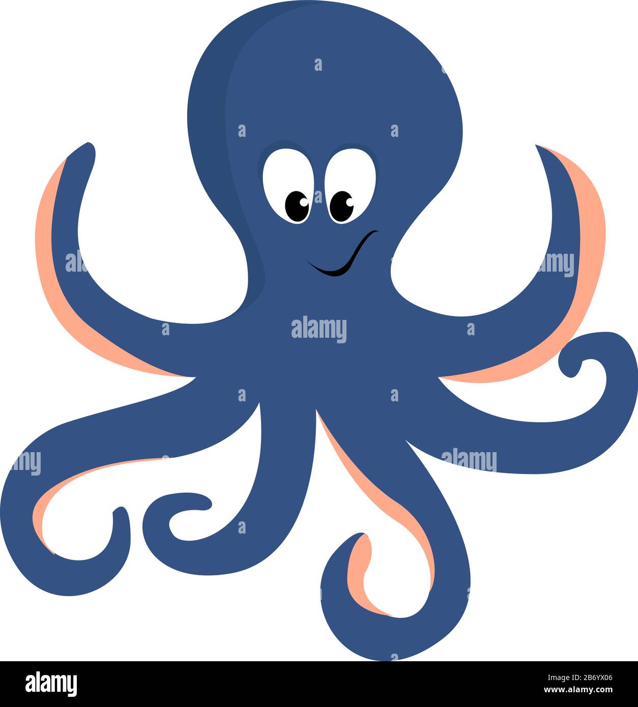 Blue Octopus Illustration