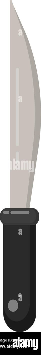 Black knife, illustration, vector on white background Stock Vector ...