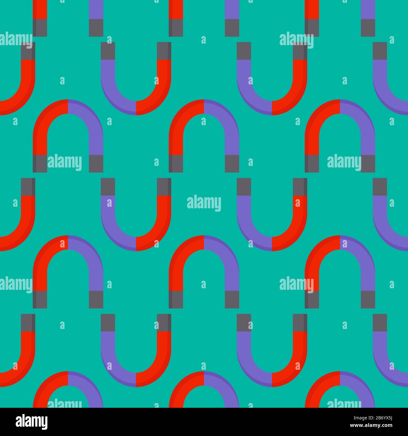 Simple magnets pattern, illustration, vector on white background Stock ...