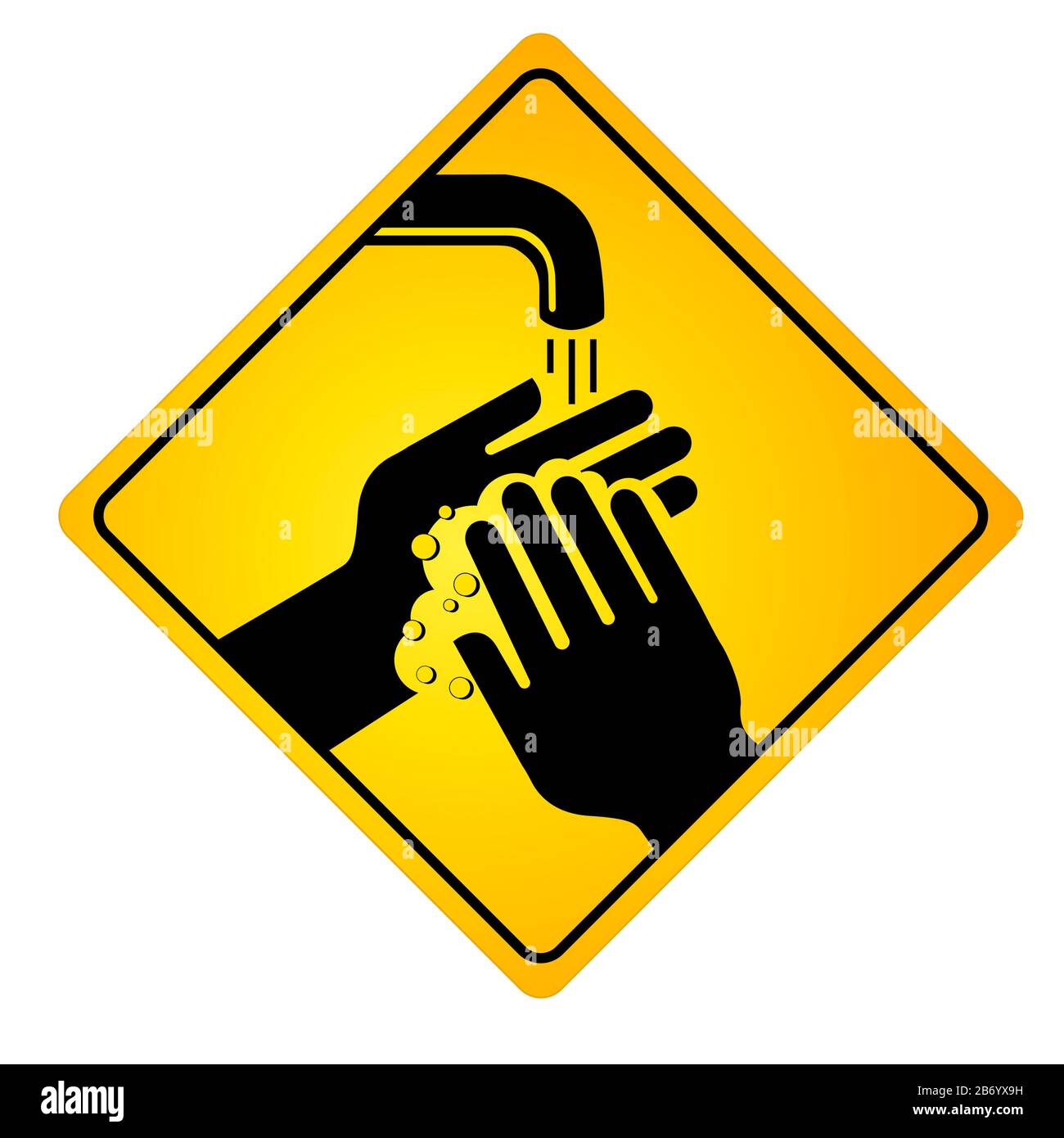 Disinfection hand icon outline Cut Out Stock Images & Pictures - Alamy
