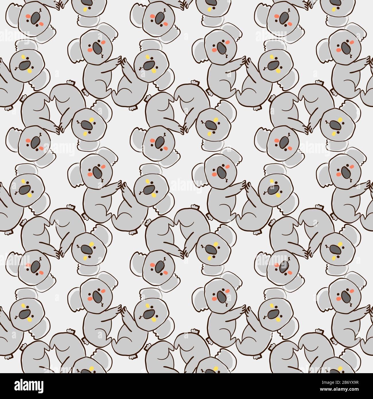 Koalas pattern, illustration, vector on white background Stock Vector ...