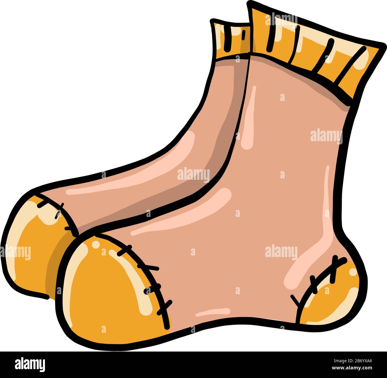 White socks pair Stock Vector Images - Alamy