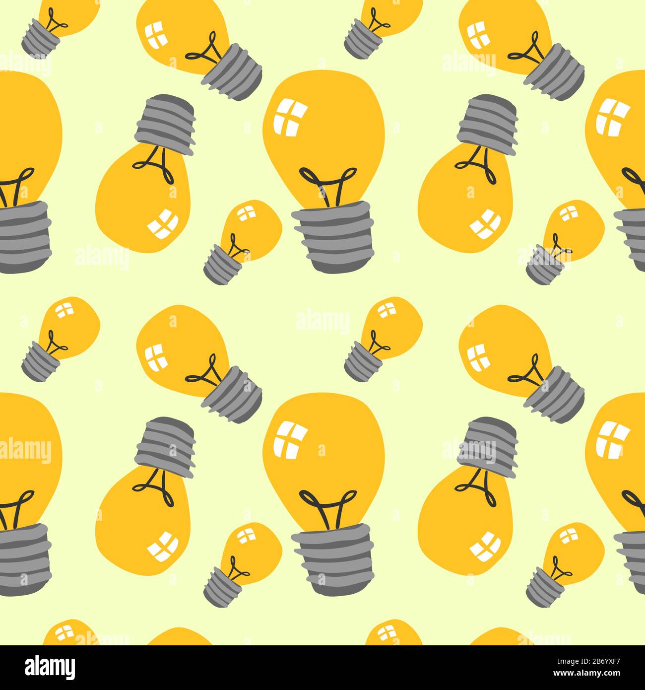 Lighting bulb pattern, illustration, vector on white background Stock ...