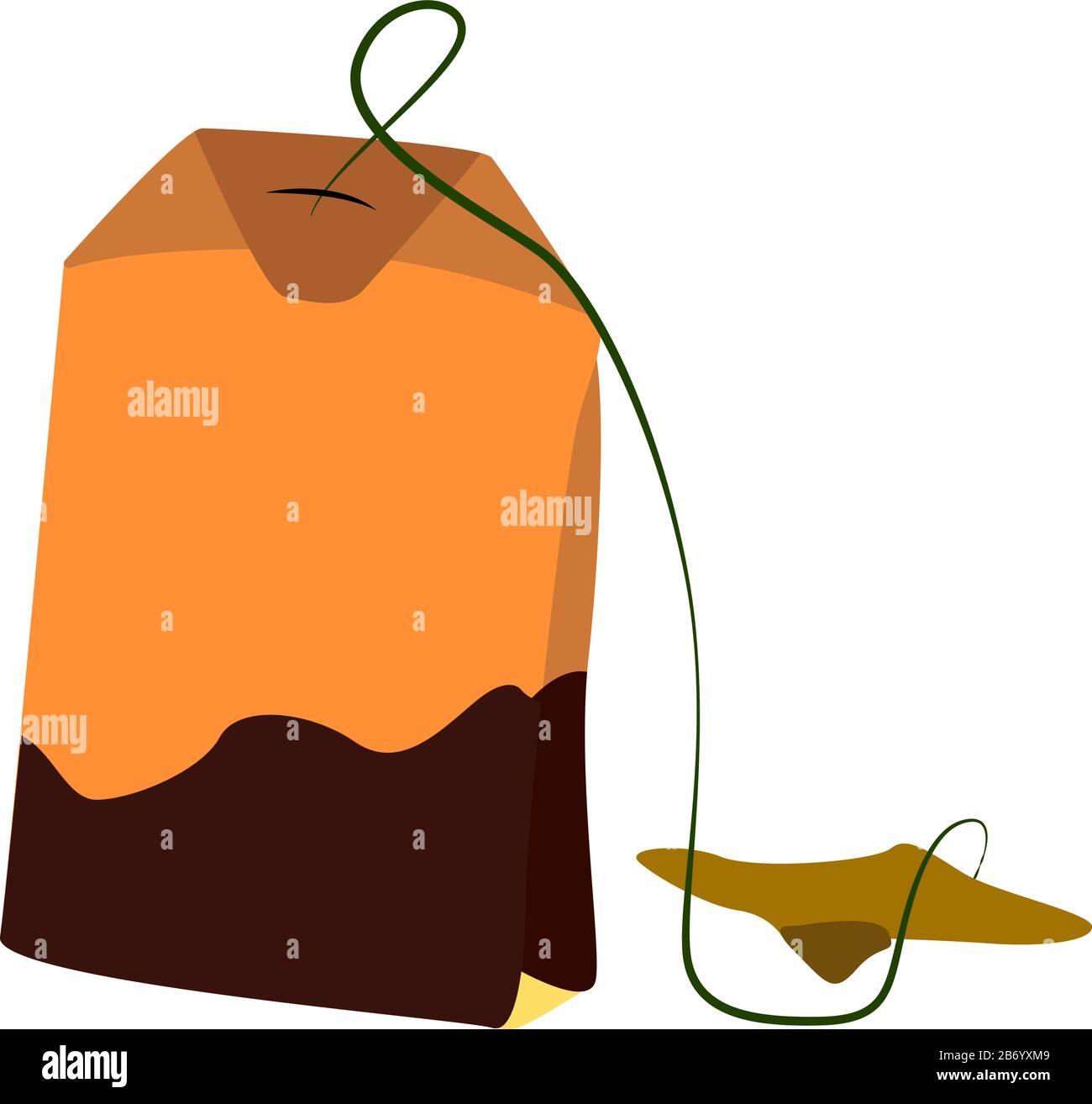 Packet of tea, illustration, vector on white background Stock Vector ...