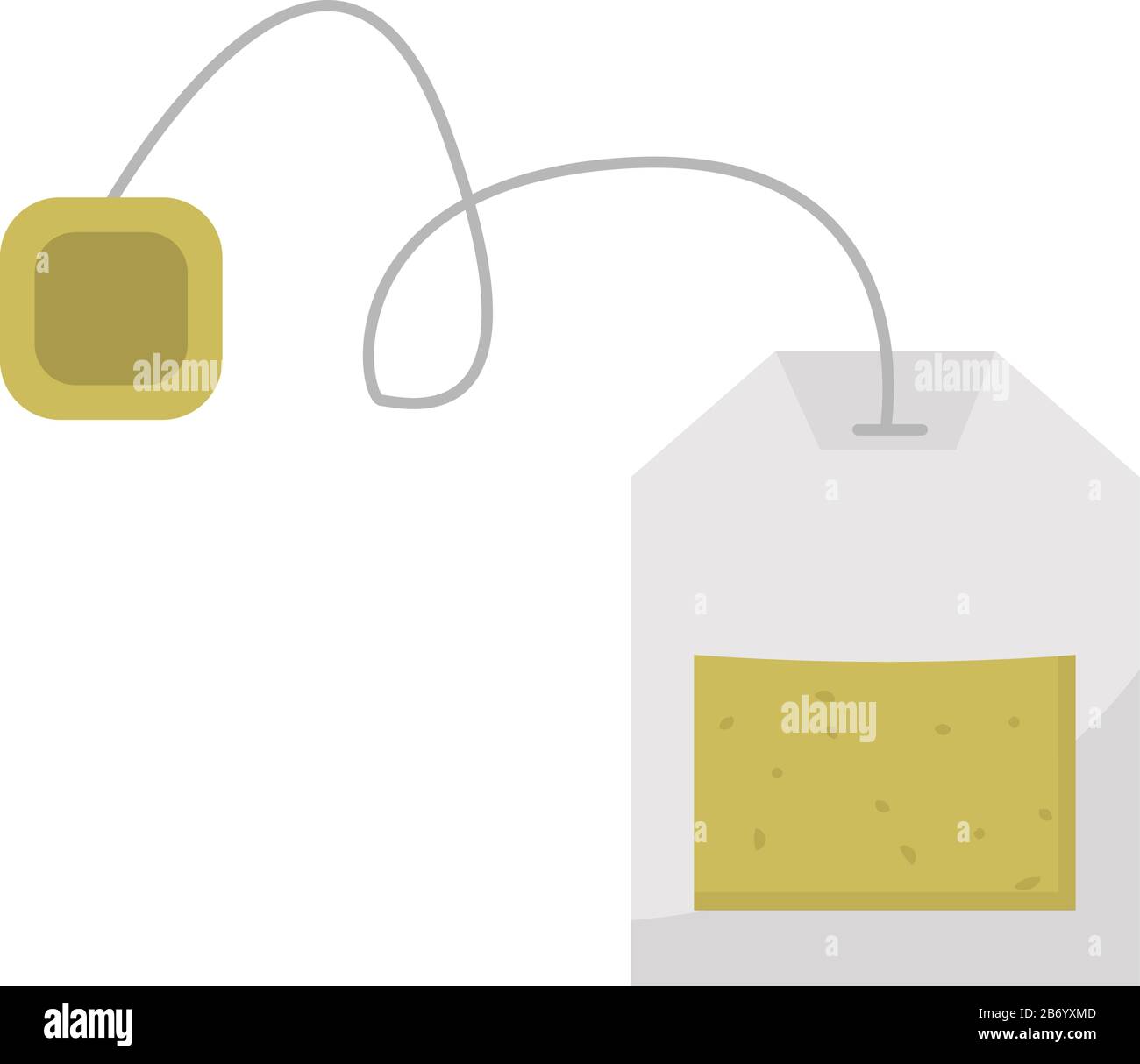 Tea bag, illustration, vector on white background Stock Vector Image ...