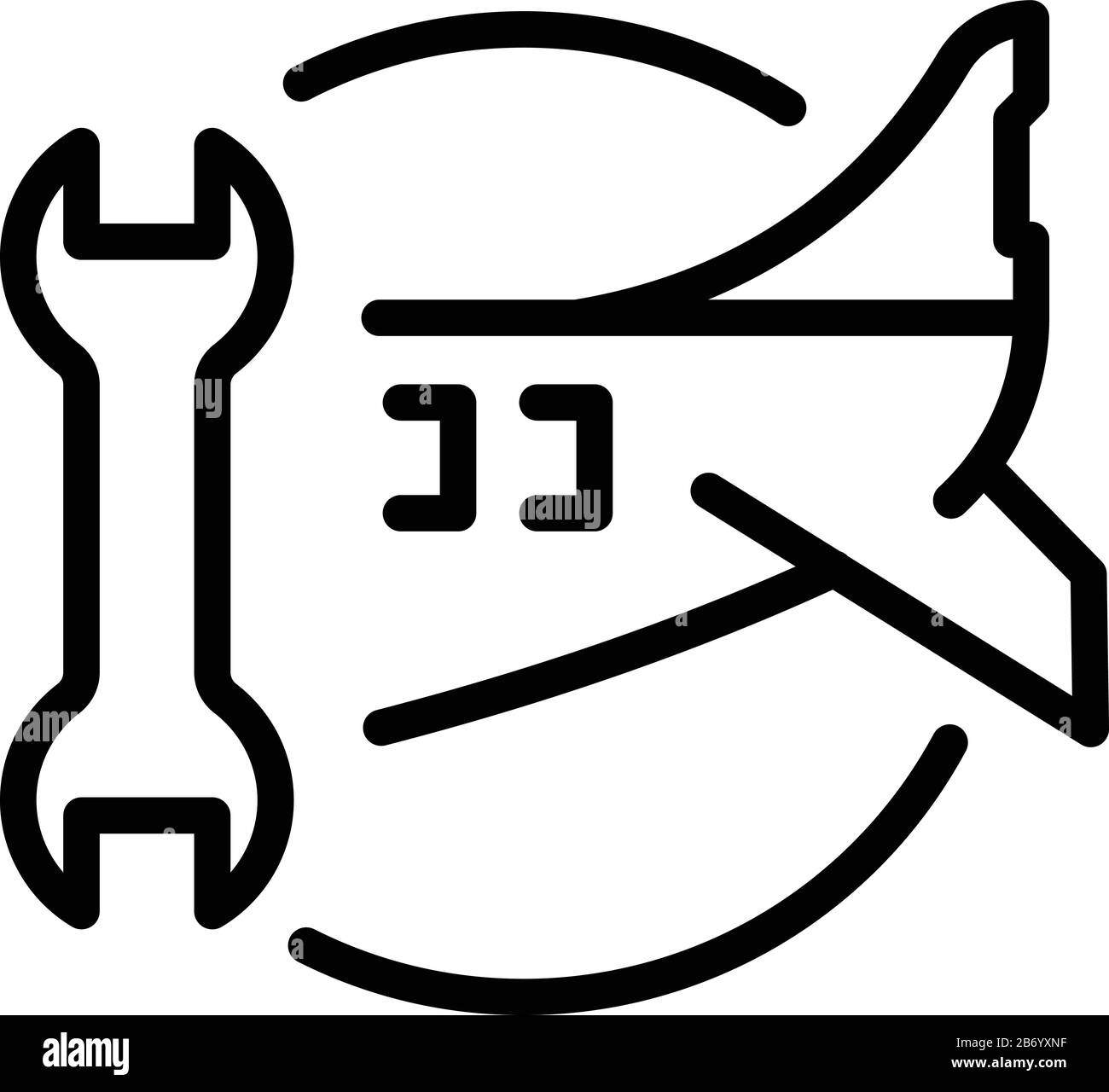 Business aviation aircraft hangar Black and White Stock Photos & Images ...