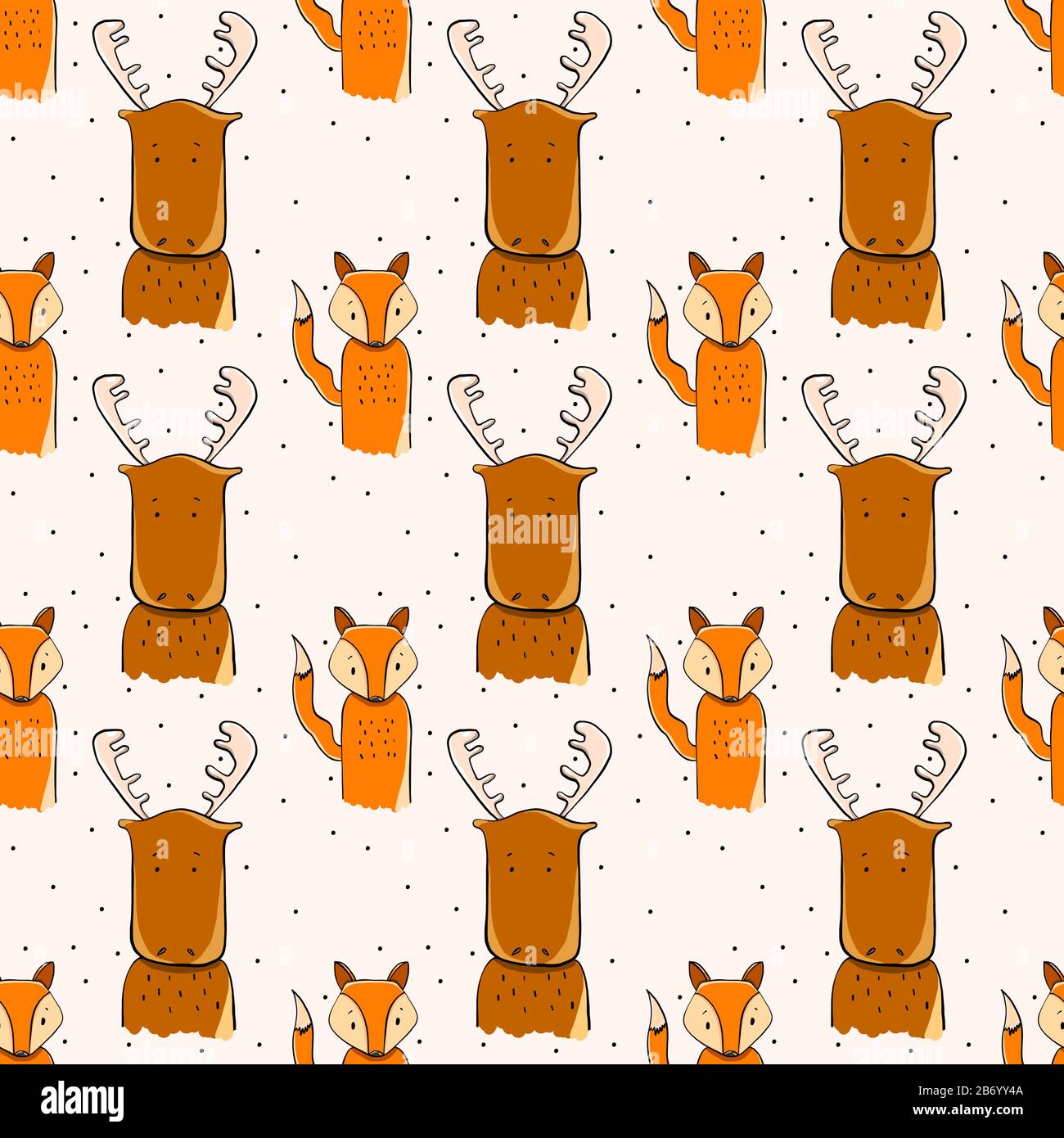 Deer and fox Stock Vector Images - Alamy