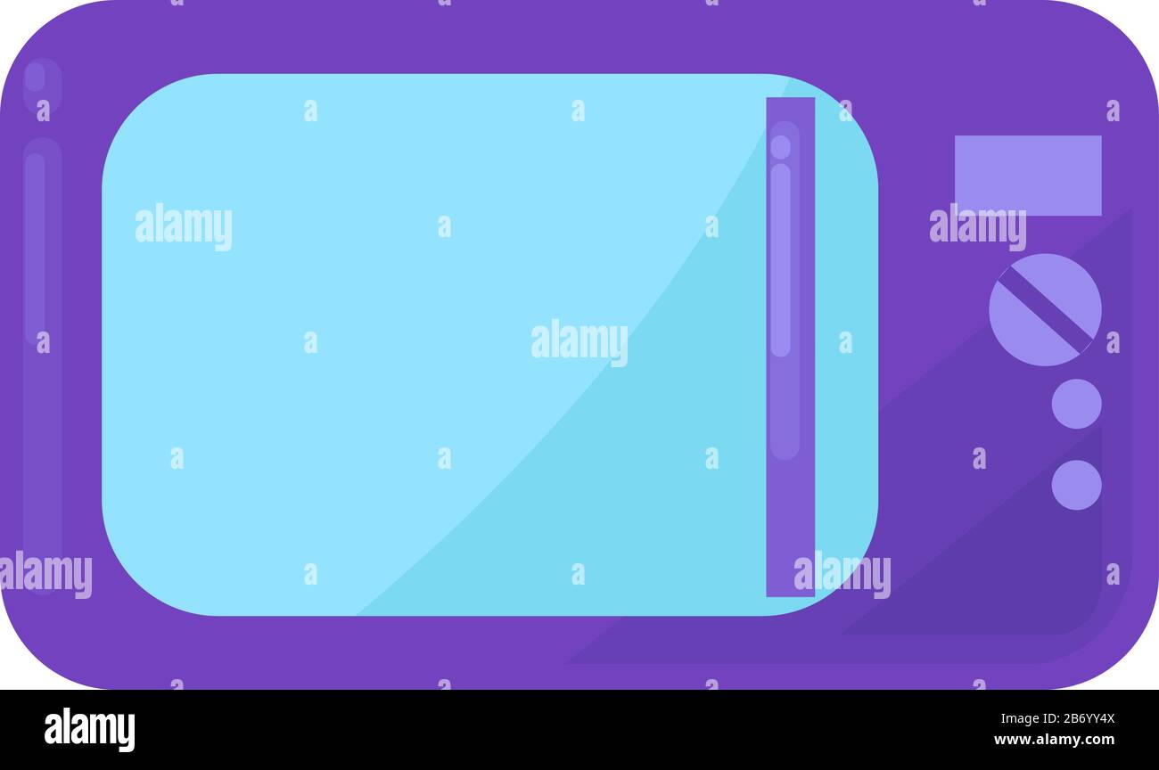 Purple microwave, illustration, vector on white background Stock Vector ...