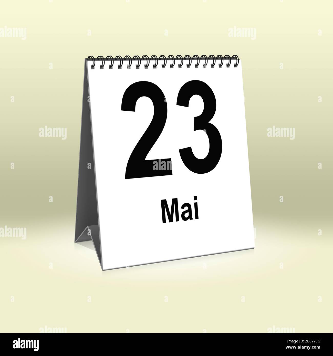 A calendar in German language shows May 23th | Ein Kalender für den ...