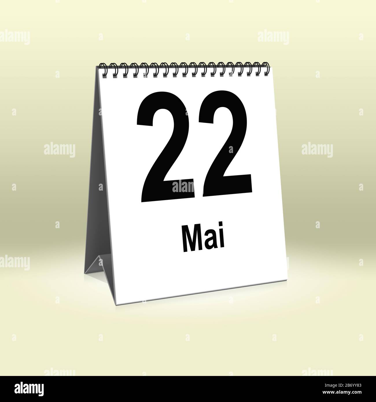 A calendar in German language shows May 22th | Ein Kalender für den ...