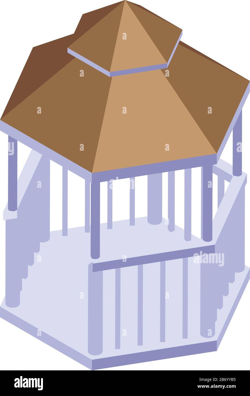 White wood gazebo icon, isometric style Stock Vector Image & Art - Alamy