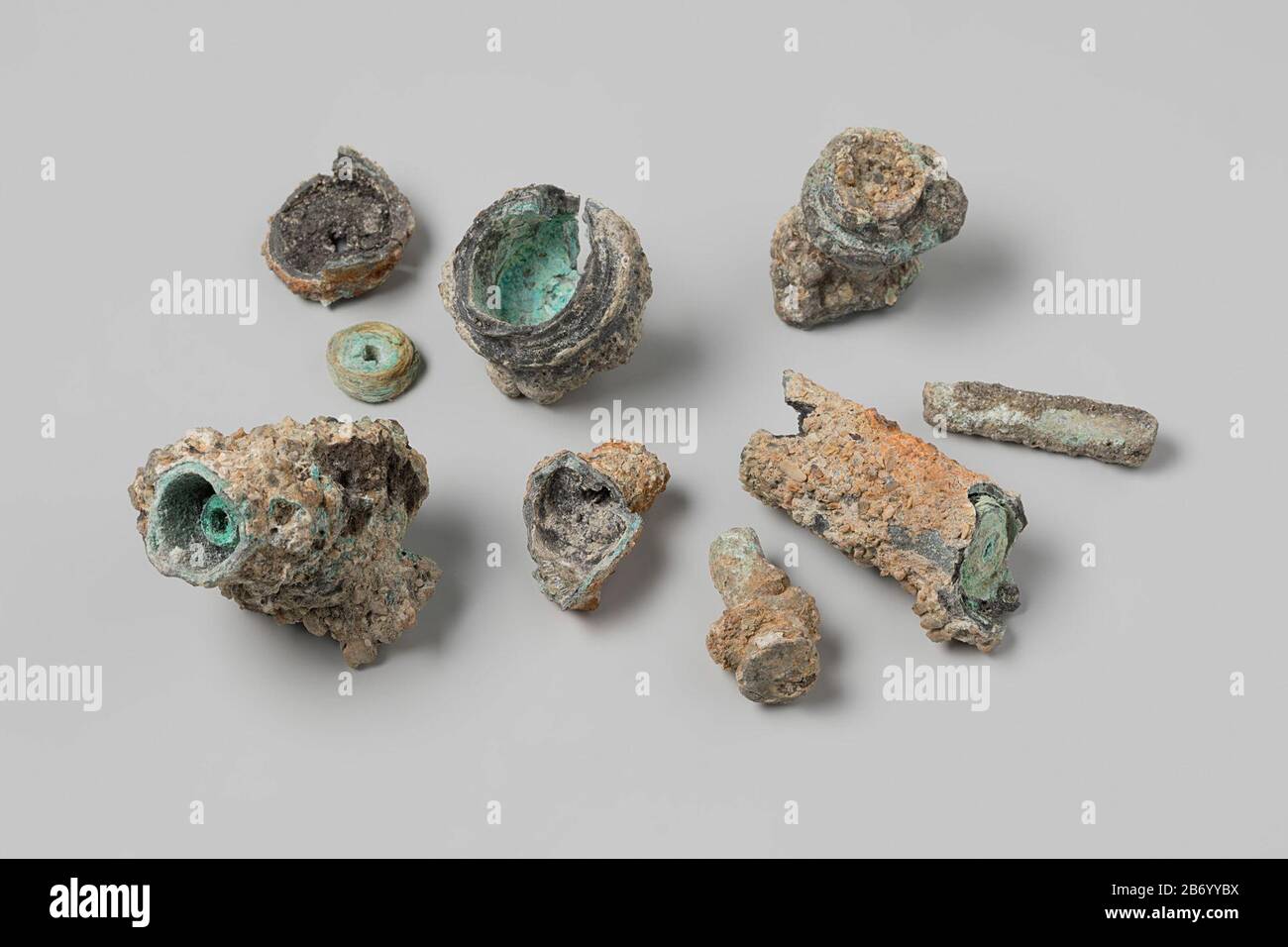 Tools and instruments, medical, enema syringe; fragm of cylinder and ...