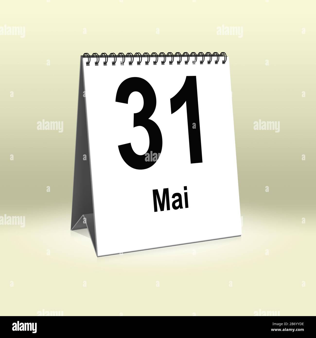 A calendar in German language shows May 31th | Ein Kalender für den ...