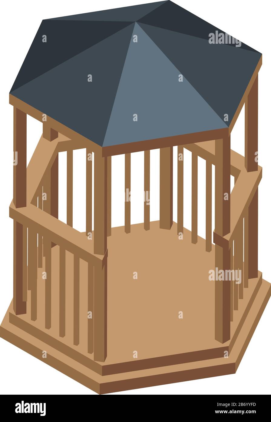 Gazebo backyard Stock Vector Images - Alamy