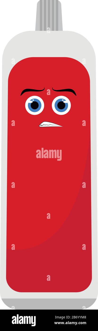 Red toothbrush red background Stock Vector Images - Alamy