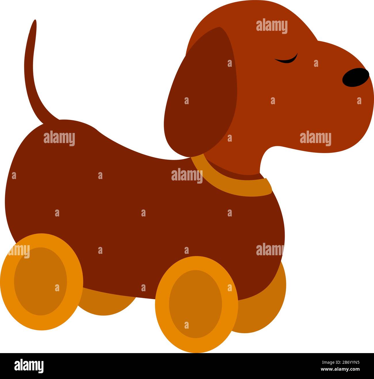 Toy dog, illustration, vector on white background Stock Vector Image ...