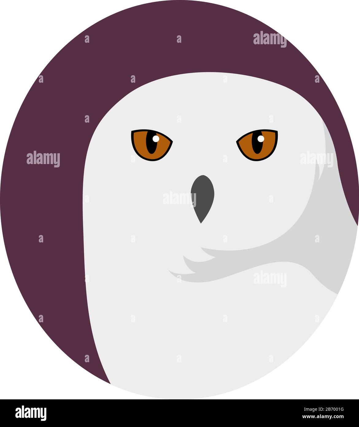 White owl, illustration, vector on white background Stock Vector Image ...