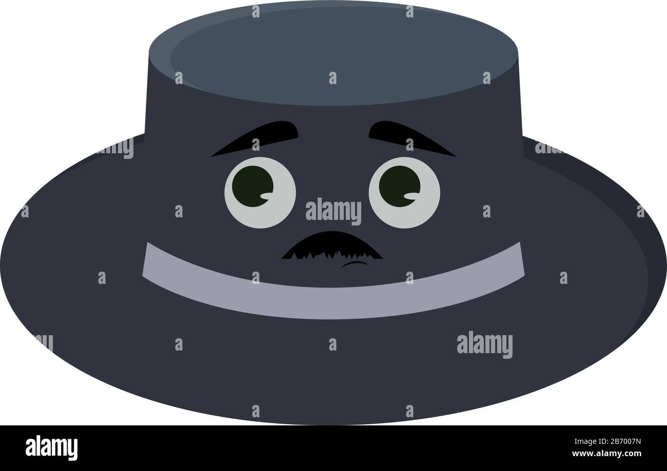 Round hat, illustration, vector on white background Stock Vector Image ...