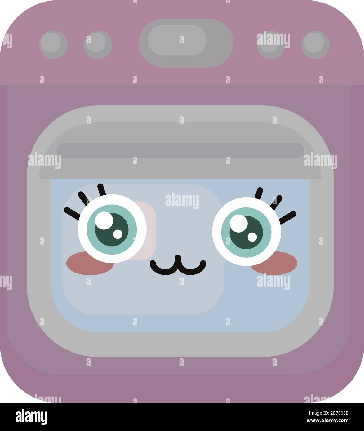 Cute oven, illustration, vector on white background Stock Vector Image ...