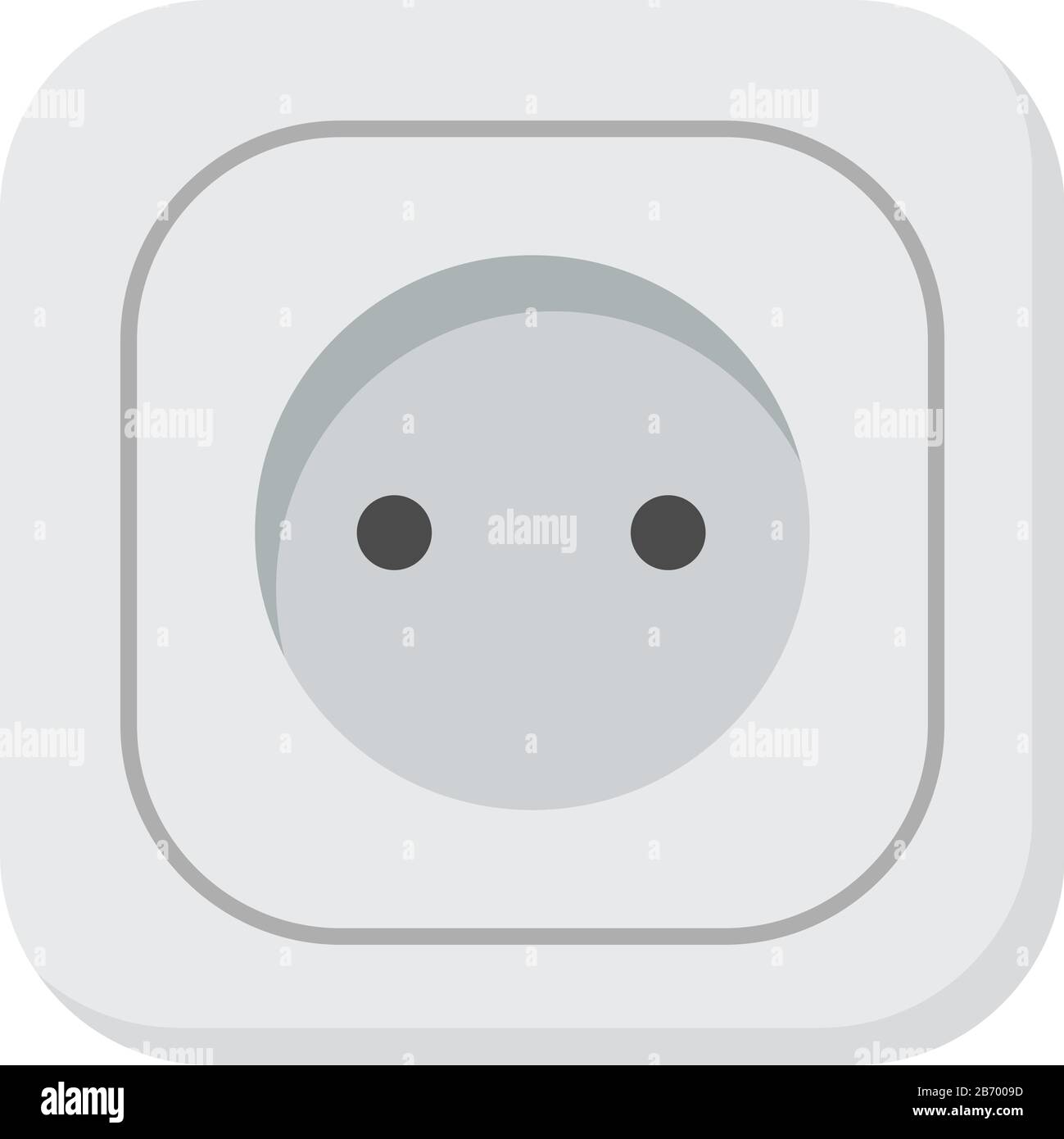 Socket in wall, illustration, vector on white background Stock Vector ...