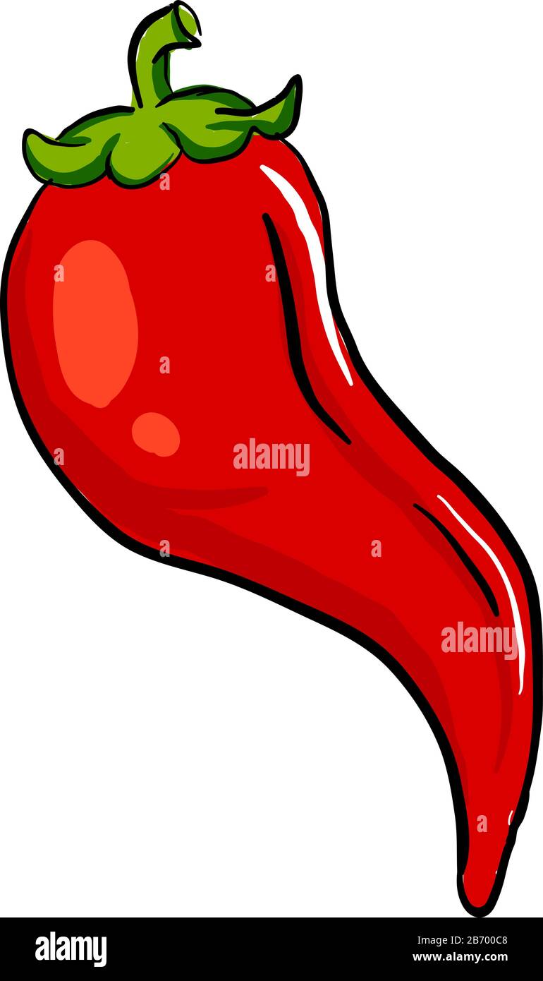 Red pepper vegetable realistic Cut Out Stock Images & Pictures - Alamy