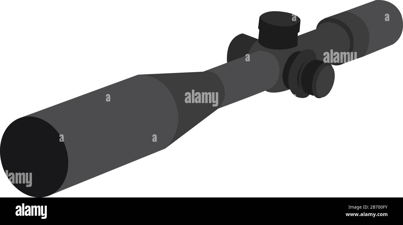 Optical sight, illustration, vector on white background Stock Vector ...