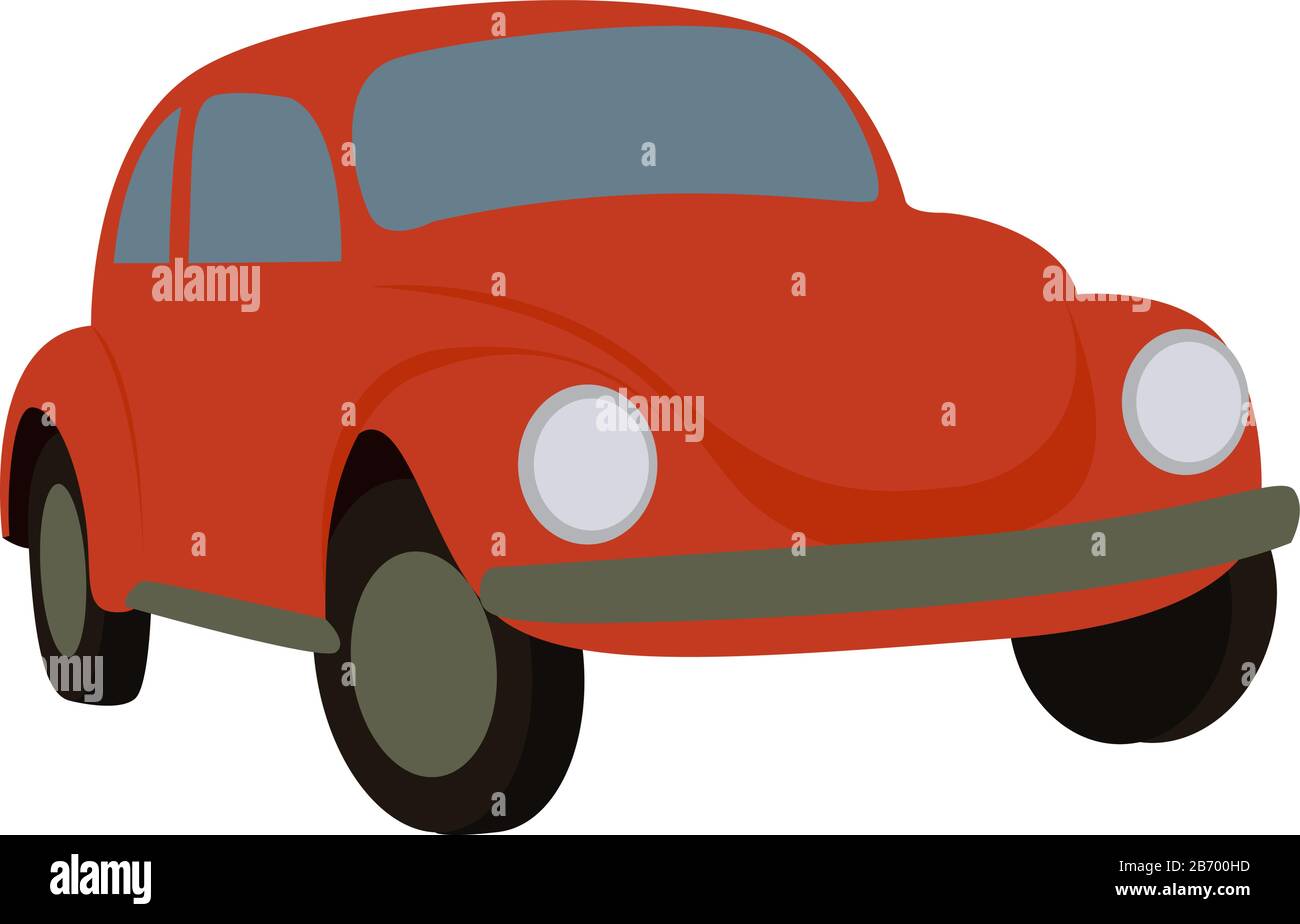 Red car, illustration, vector on white background Stock Vector Image ...