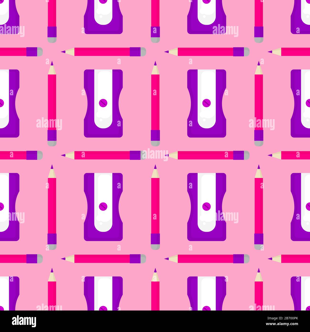 Pens pattern, illustration, vector on white background Stock Vector ...