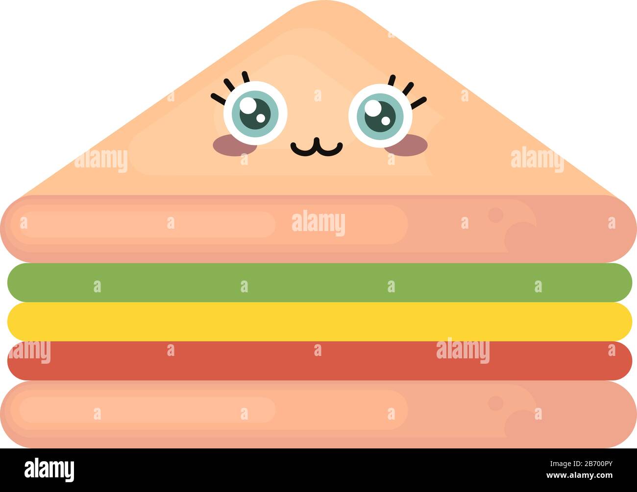 Cute sandwich, illustration, vector on white background Stock Vector ...