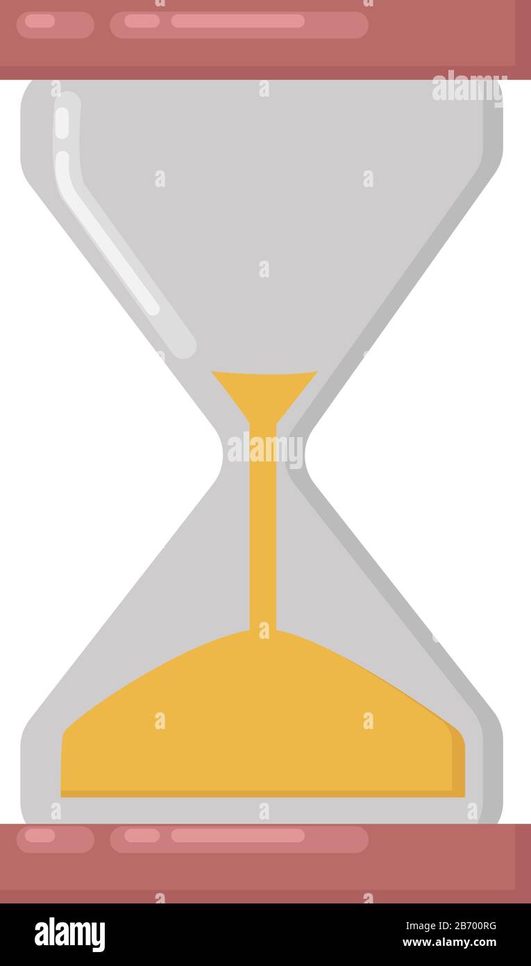 Sand watch, illustration, vector on white background Stock Vector Image ...