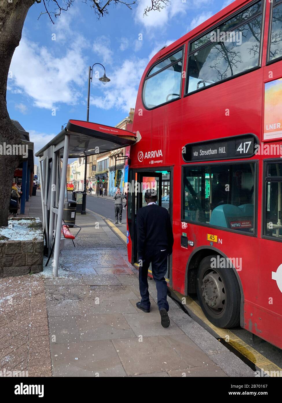 London bus crystal palace hi-res stock photography and images - Alamy