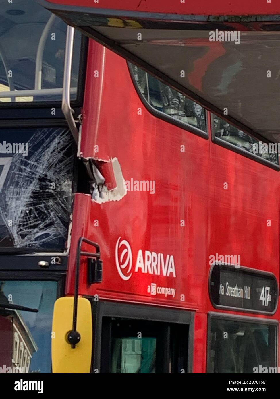 London, UK. 12th Mar 2020. London bus on route 417 travelling between ...