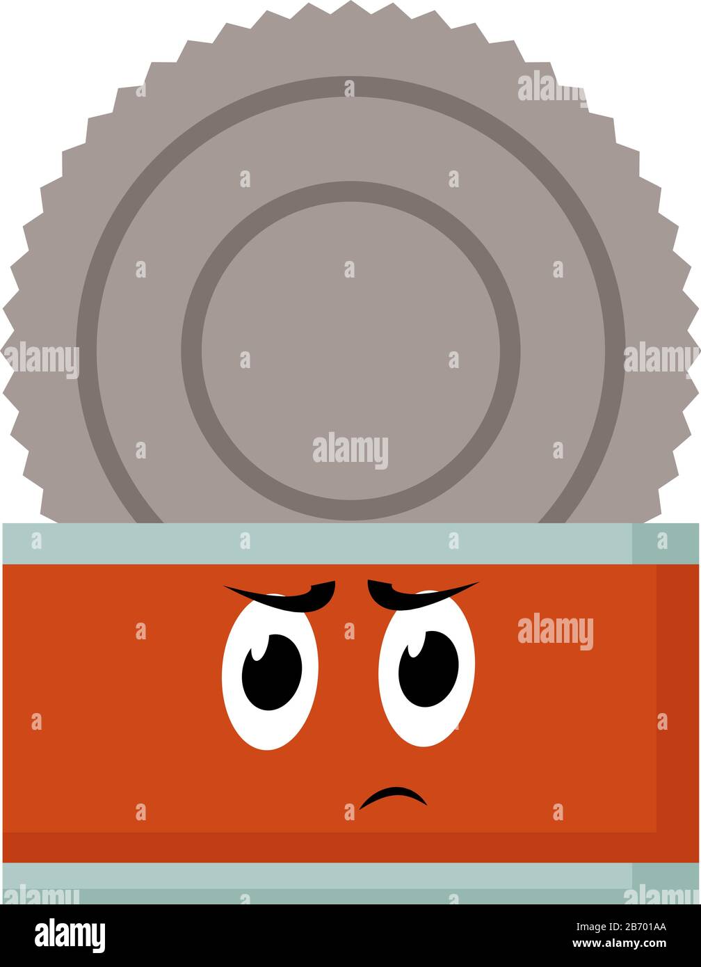 Angry can of food, illustration, vector on white background Stock ...
