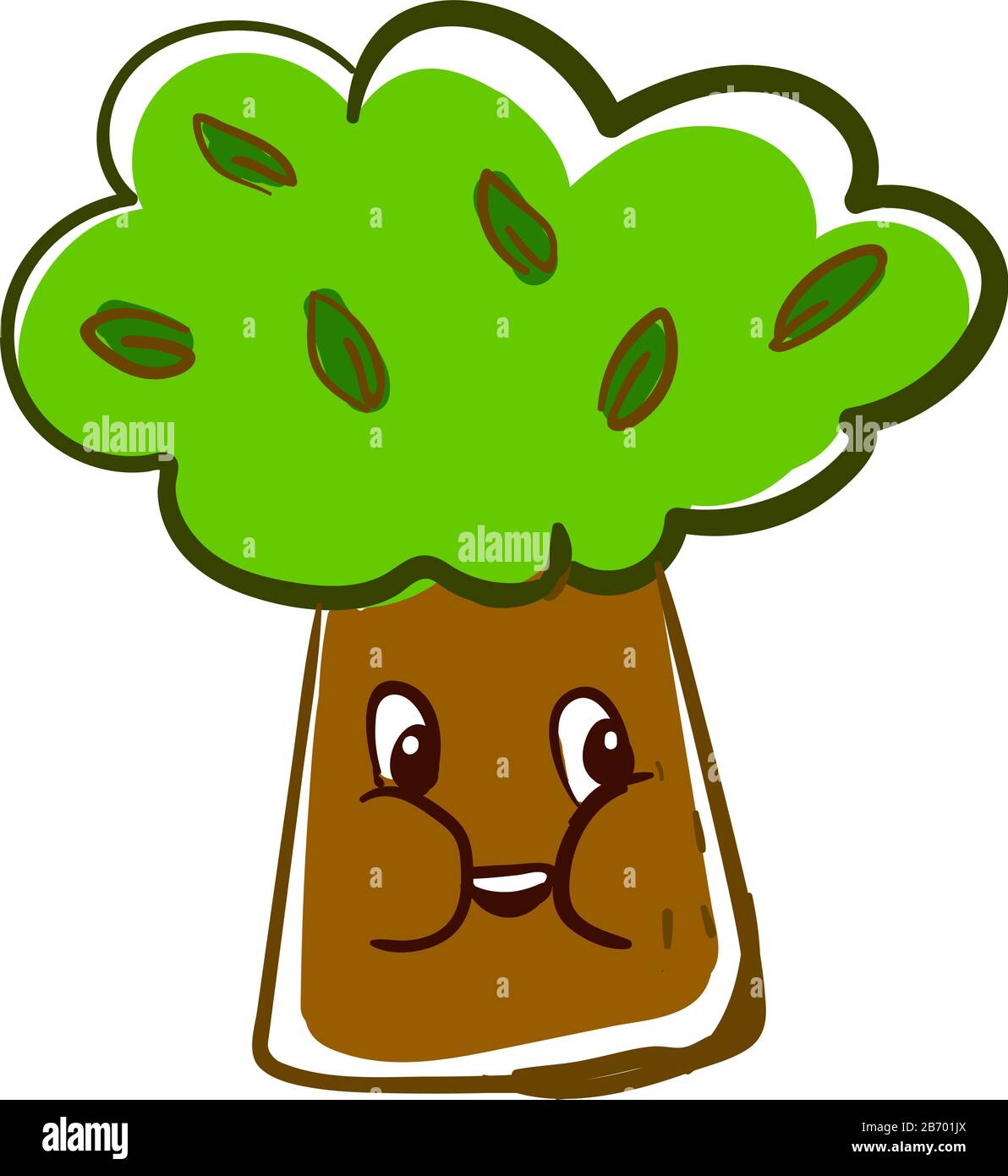 Flat tree, illustration, vector on white background Stock Vector Image ...