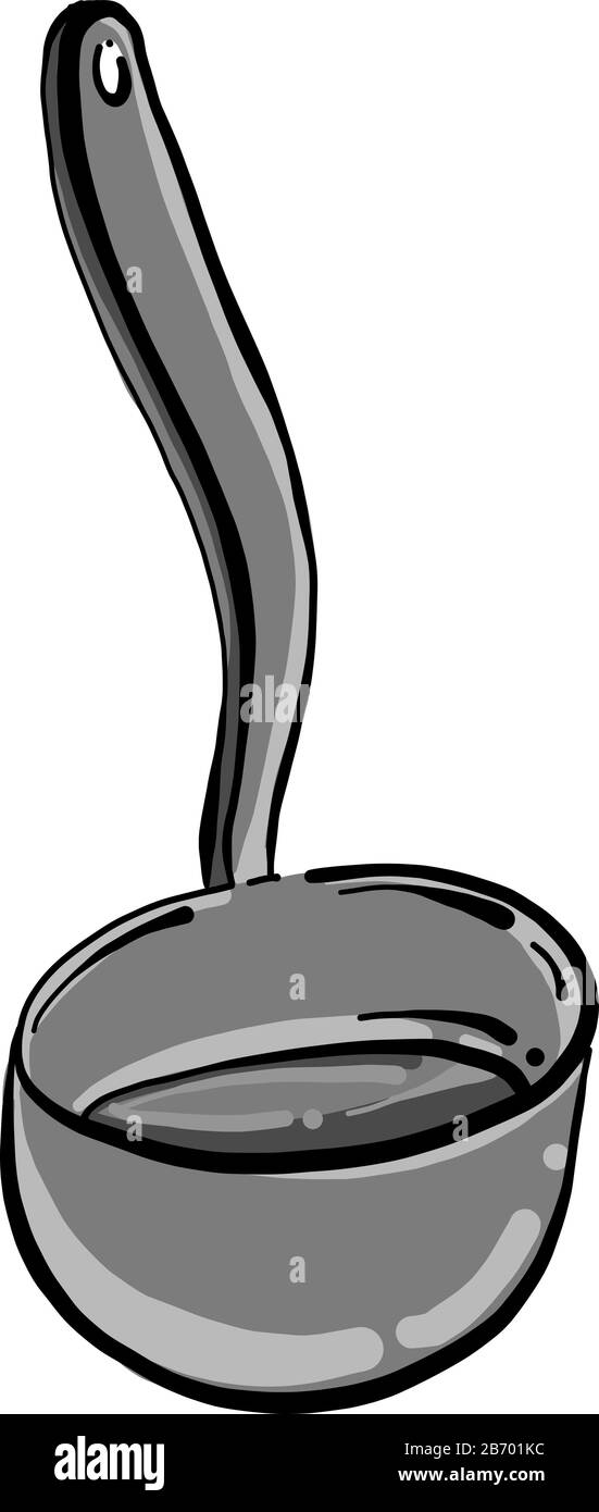 Spoon for soup, illustration, vector on white background Stock Vector ...