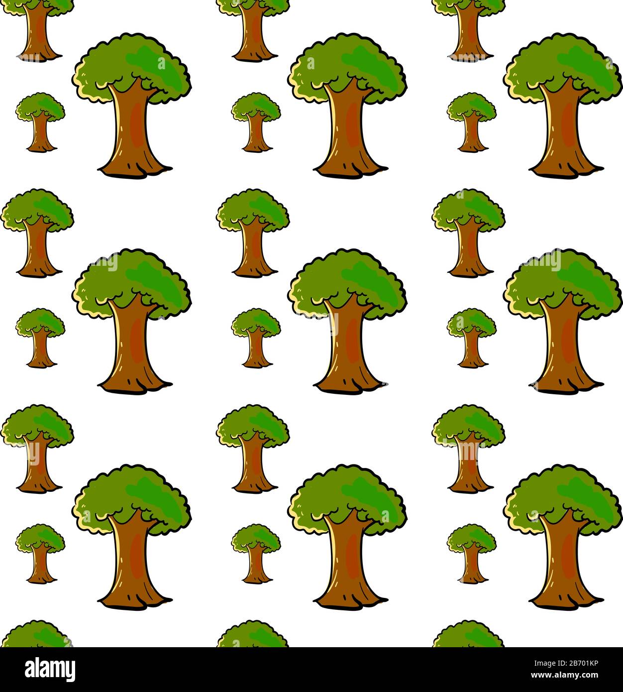 Tree pattern, illustration, vector on white background Stock Vector ...