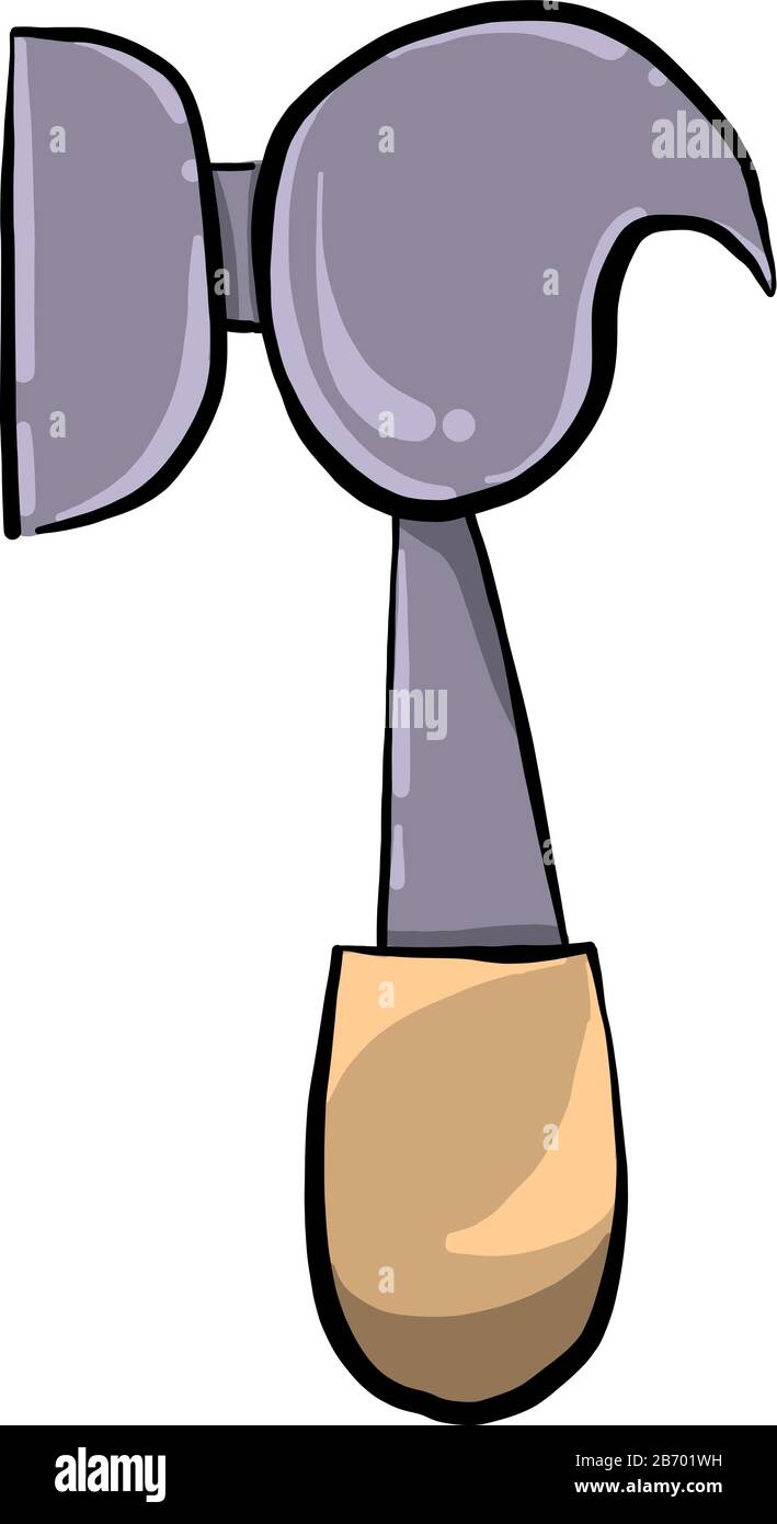 Small hammer, illustration, vector on white background Stock Vector ...