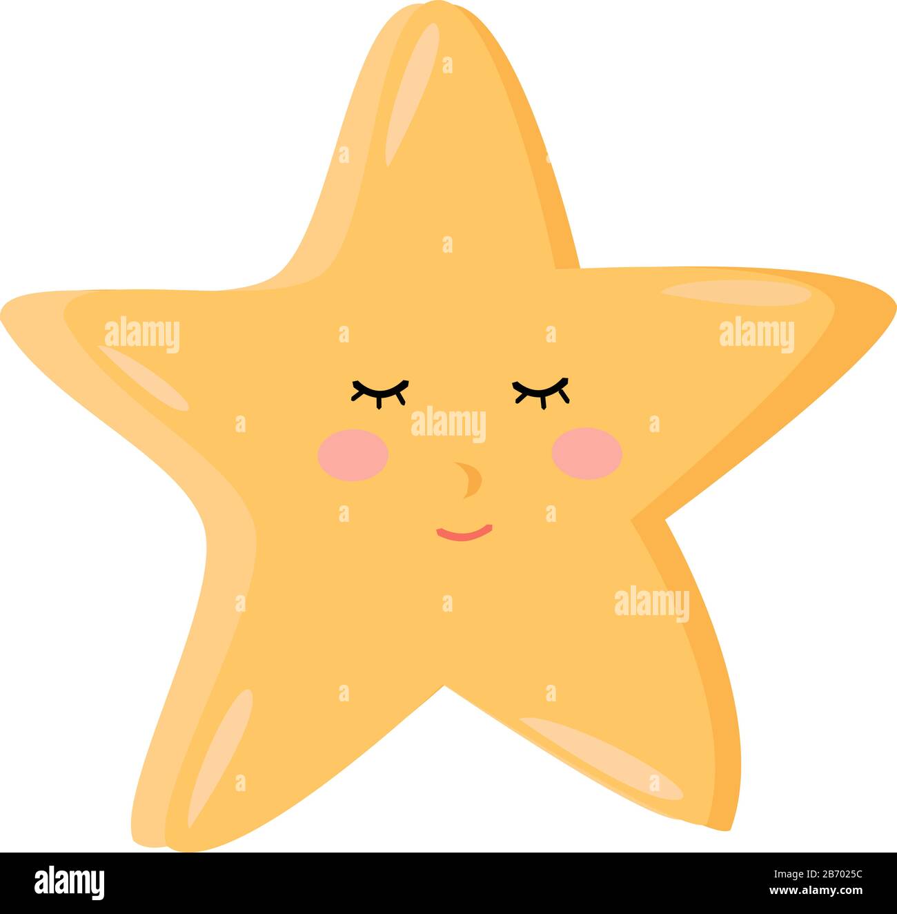 Yellow star, illustration, vector on white background Stock Vector ...