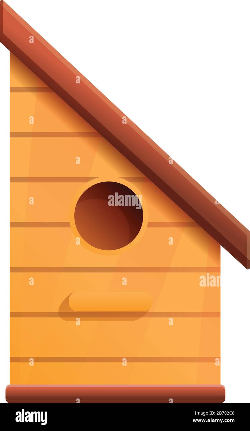 Outdoor birdhouse icon. Cartoon of outdoor birdhouse vector icon for ...