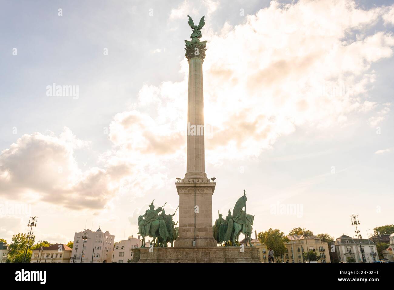 The Millennium Monument in Budapest in summer Stock Photo - Alamy