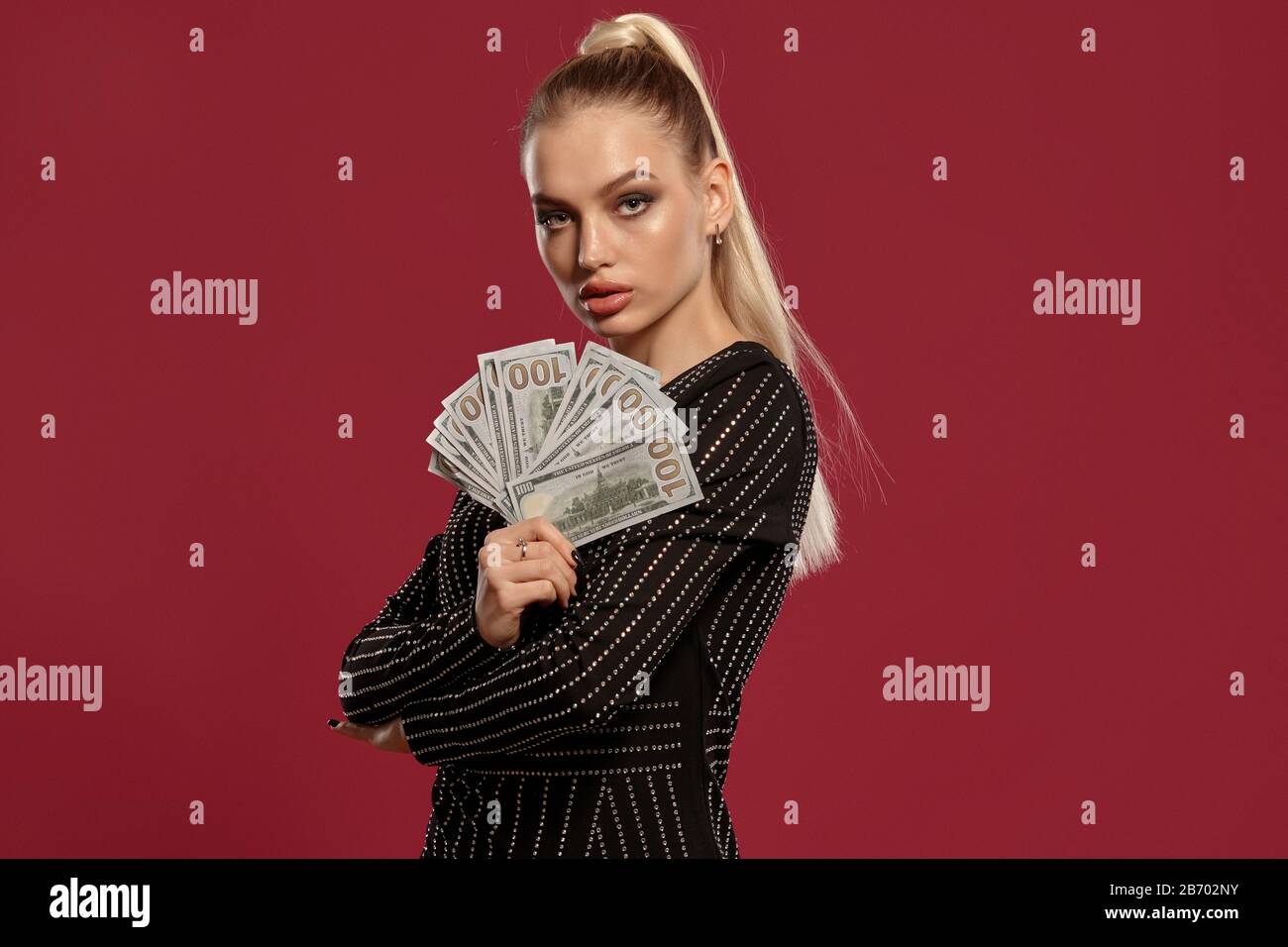 Girl in red dress casino hi-res stock photography and images - Alamy