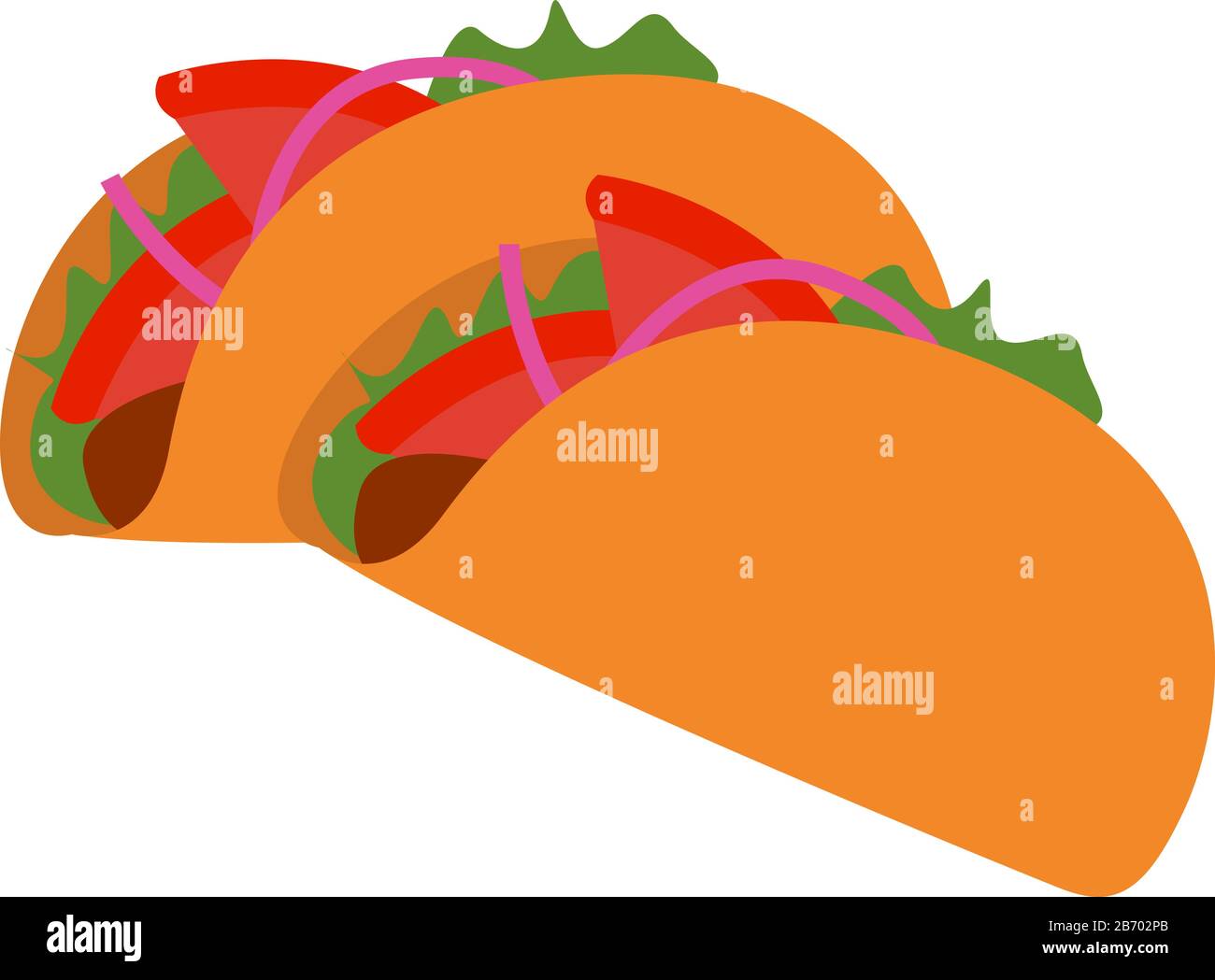 Taco food, illustration, vector on white background Stock Vector Image ...