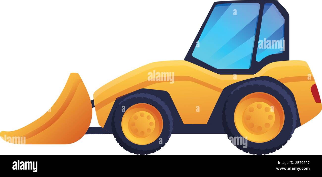 Road repair bulldozer icon. Cartoon of road repair bulldozer vector ...
